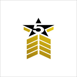 Premium quality five stars 5 star logo design Vector Image