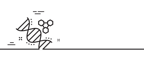 Chemistry dna line icon laboratory analysis sign Vector Image