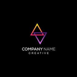 Company name logo design gradient color icon Vector Image