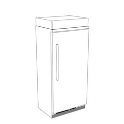 Freezer outline isolated on white background Vector Image