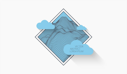 Geographical landscapes set 3d terrain maps Vector Image