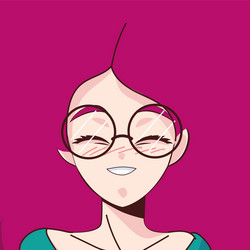 Woman cartoon with pink hair design Royalty Free Vector