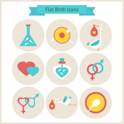 Ovarian hyperstimulation flat composition Vector Image