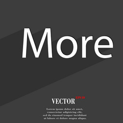 More sign icon details symbol website navigation Vector Image