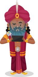 Shakuni cartoon character Royalty Free Vector Image
