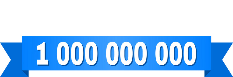 Blue stripe with 1 000 title Royalty Free Vector Image