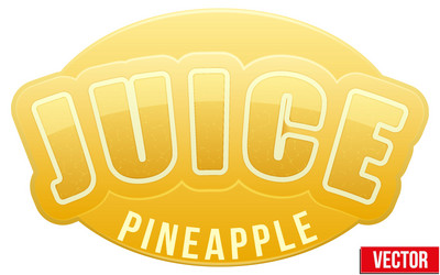Label for pineapple juice bright premium design Vector Image
