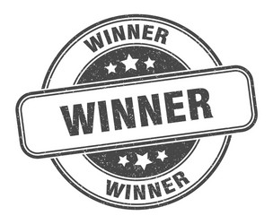 Winner stamp winner label round grunge sign Vector Image