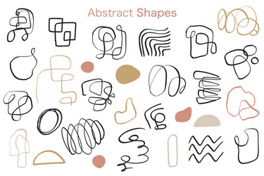 Organic abstract shapes liquid blobs Royalty Free Vector