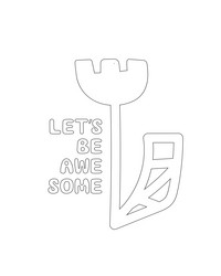 Coloring page outline drawing for coloring book Vector Image