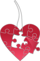 Sad broken heart cartoon Royalty Free Vector Image