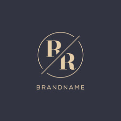 Rr initial wedding monogram logo Royalty Free Vector Image