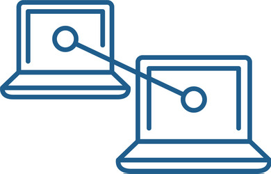 P2p communication line icon concept Royalty Free Vector