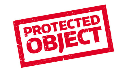 Protected object rubber stamp Royalty Free Vector Image