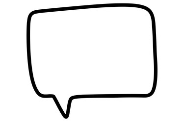 Speech bubble outline message frame hand drawn Vector Image