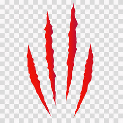 Slash cut scratches realistic monster claw marks Vector Image