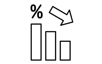 Icons showing interest rates and yield increases Vector Image