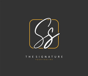 S ss initial letter handwriting and signature Vector Image