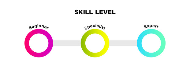 Enhance level skill increasing skills Royalty Free Vector