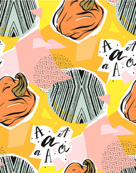 Abstract geometric autumn seamless pattern Vector Image