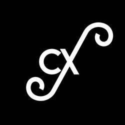 Cx logo c x design white letter cxc Royalty Free Vector