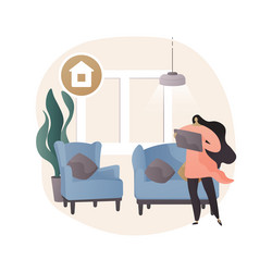 Home staging furniture isolated cartoon Royalty Free Vector