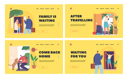 People returning home relief and comfort Vector Image