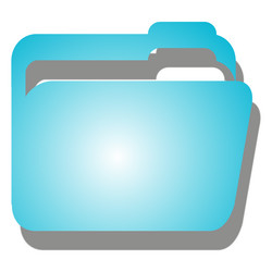 Computer folder icon in flat style document Vector Image