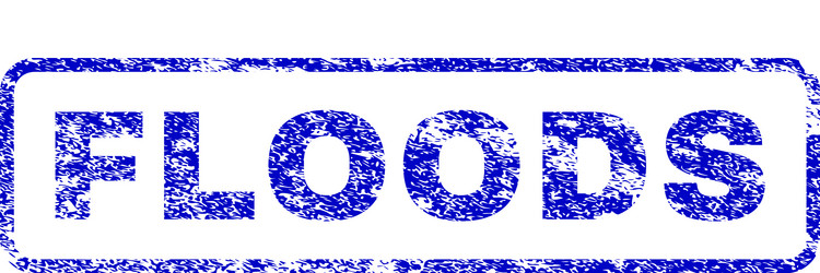 Flood warning rubber stamp Royalty Free Vector Image