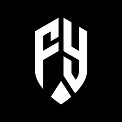 Fy logo monogram with emblem shape combination Vector Image