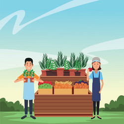 Healthy food cartoon Royalty Free Vector Image