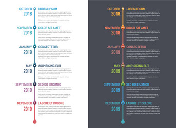 Timeline to display your data with infographic Vector Image
