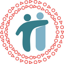 Commitment teamwork together business logo Vector Image