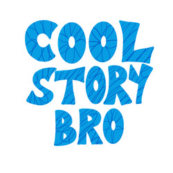 Cool story hand drawn text Royalty Free Vector Image