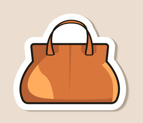 Handbag sticker fashion brands clothes Royalty Free Vector