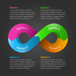 Infinity loop timeline infographic with text Vector Image