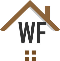 Initial letter wf building logo design template Vector Image