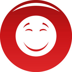 Smile icon red Royalty Free Vector Image - VectorStock