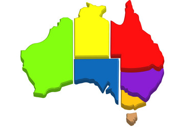 Geometric australia map Royalty Free Vector Image