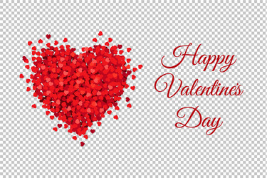 Valentines day card transparent background Vector Image