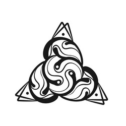 Round celtic scandinavian design celtic pattern Vector Image