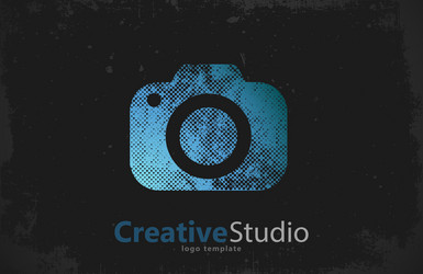 Creative studio logo design camera Royalty Free Vector Image