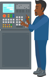 Engineer Standing Near Control Panel Vector Images (69)