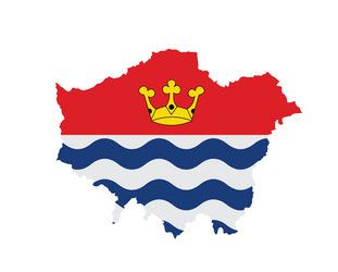 Greater london map flag silhouette Royalty Free Vector Image
