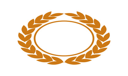 Leaf ribbon shield template blank Royalty Free Vector Image