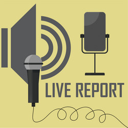 Live stream report - with microphones Royalty Free Vector