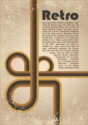 Grunge retro party brochure Royalty Free Vector Image