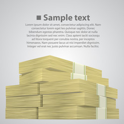 Stack of money dollar pop art retro Royalty Free Vector