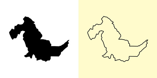 Bataan map philippines asia filled and outline Vector Image