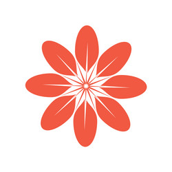 Flower color icon on white background for graphic Vector Image